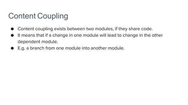 Cohesion and coupling in software design | PPTX