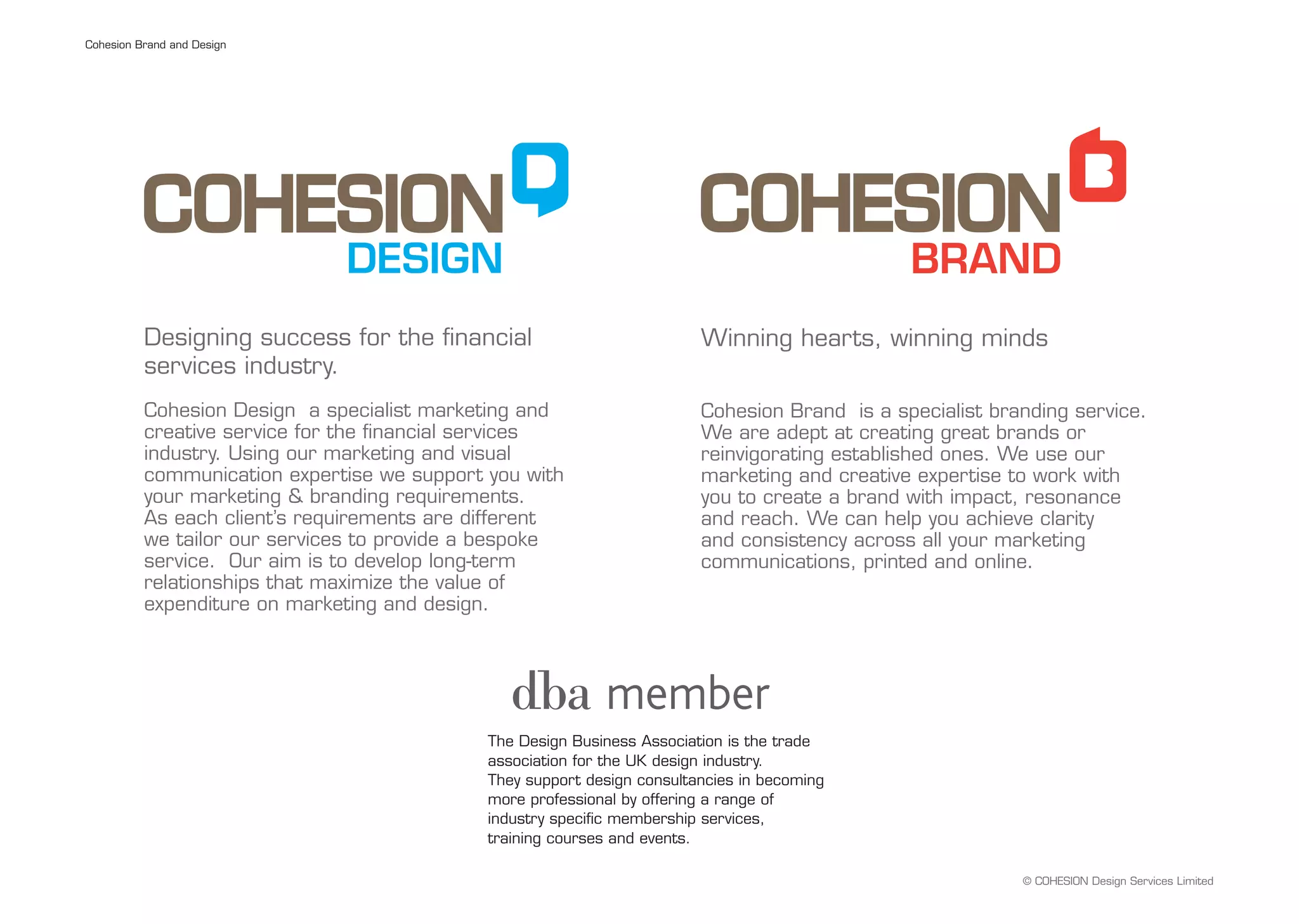 Cohesion Brand & Design introduction | PPT