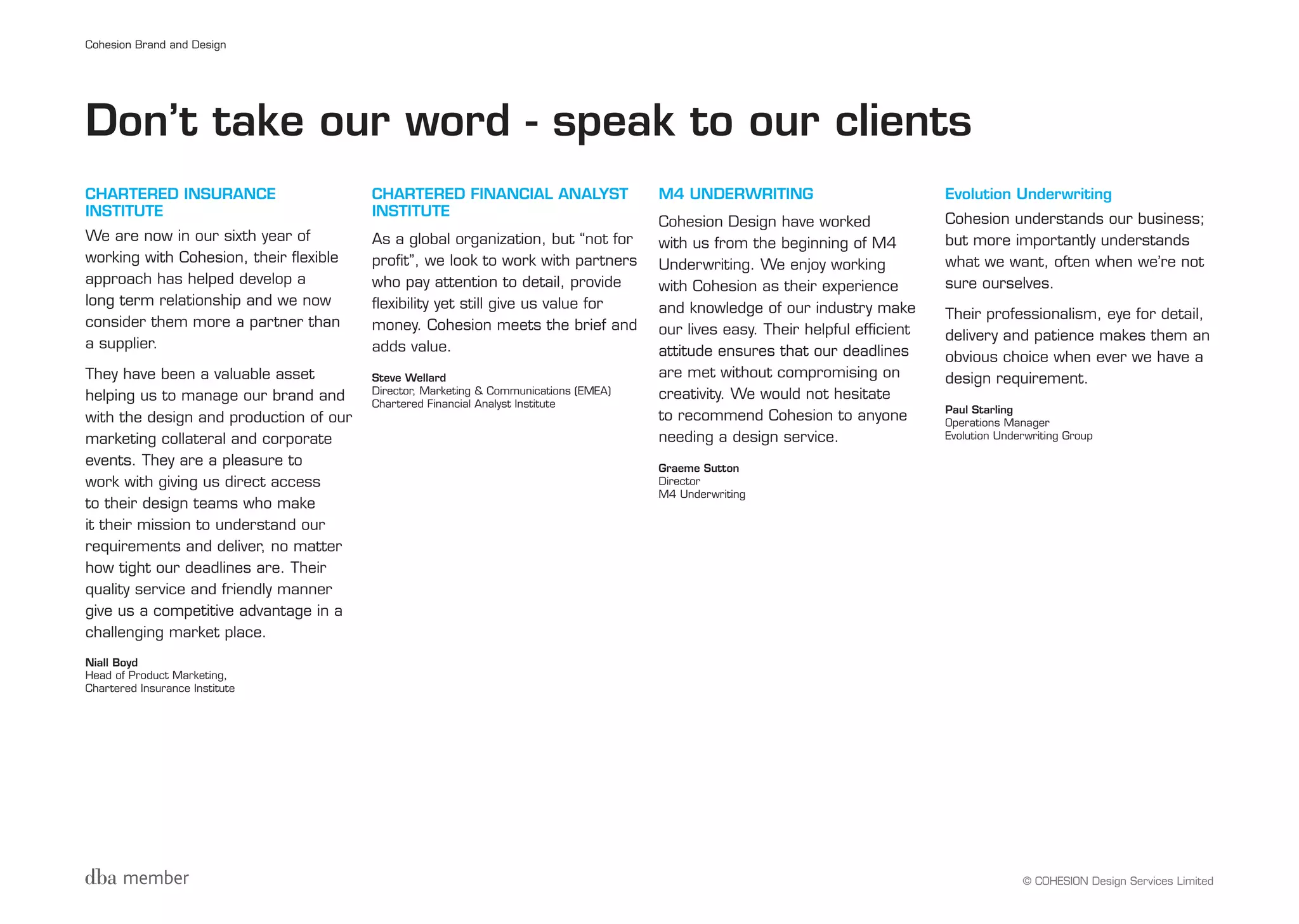 Cohesion Brand & Design introduction | PPT