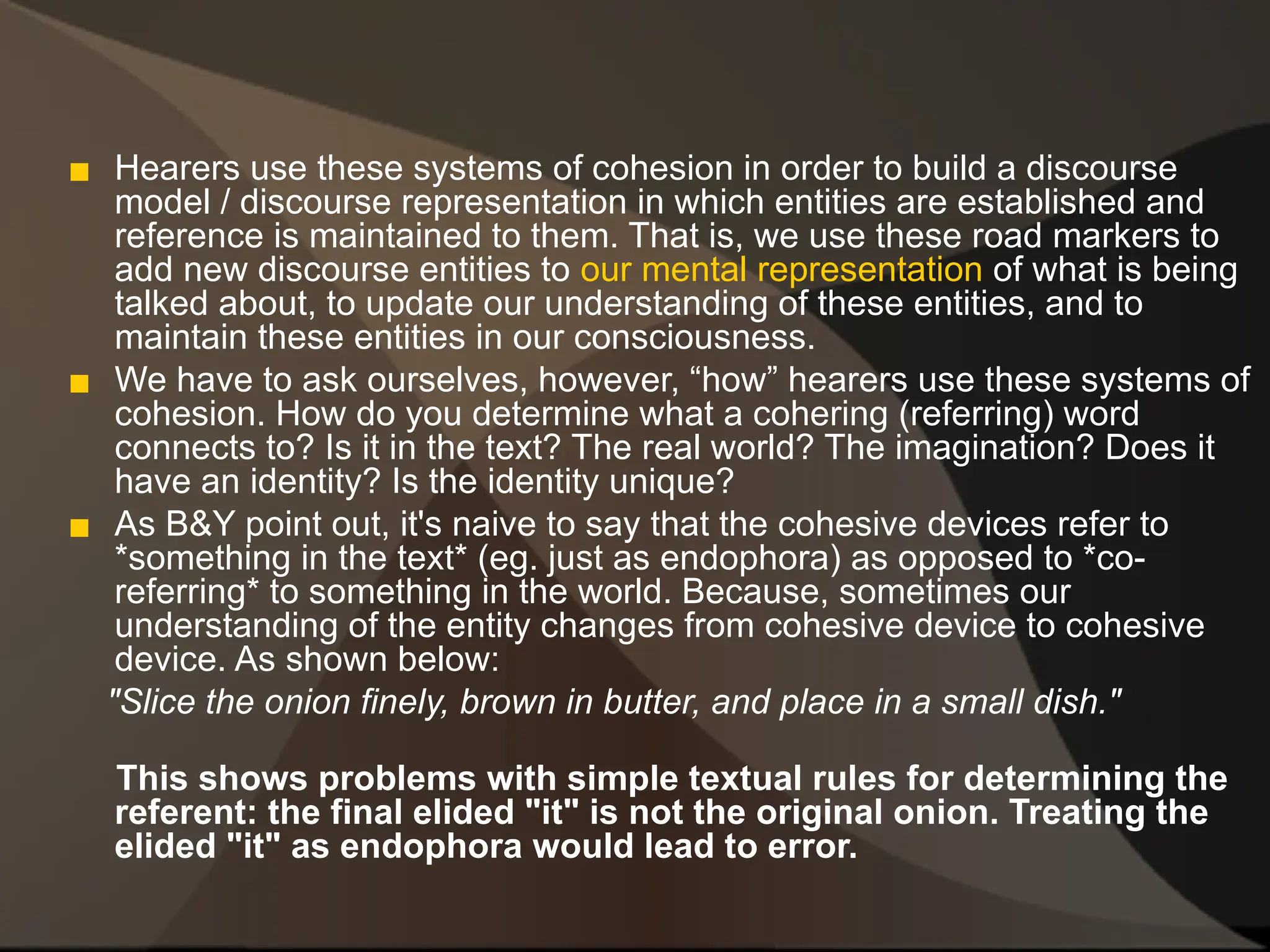 cohesion coherence ppt linguistic studies | PPTX