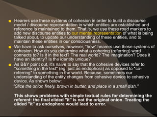 cohesion coherence ppt linguistic studies | PPTX
