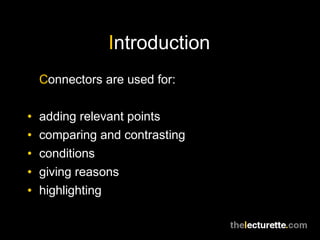 Cohesion: connectors | PPT