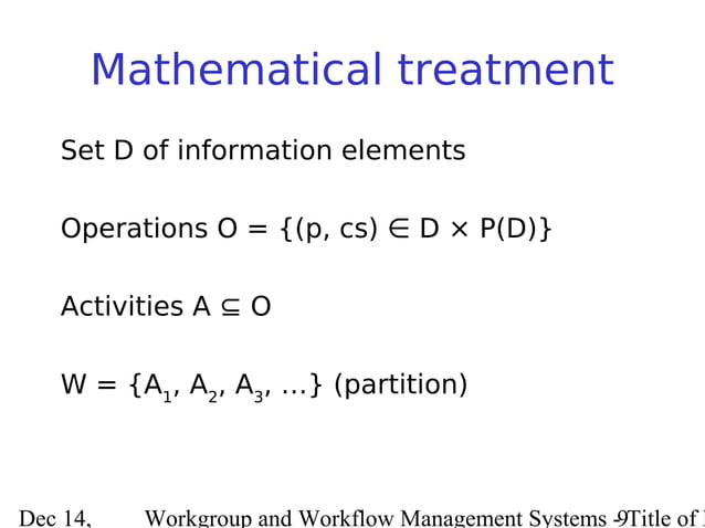 Cohesion and coupling metrics for workflow process design | PPT