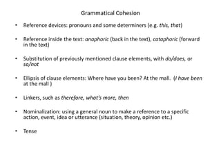 Cohesion R Redmond | PPT