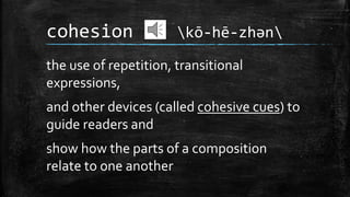 Cohesion in English | PPTX