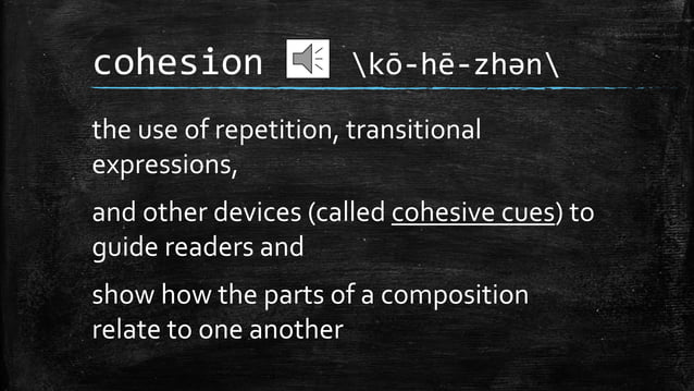 Cohesion in English | PPTX
