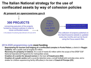 The use Cohesion Funds in Italy to support legality and anti-corruption ...