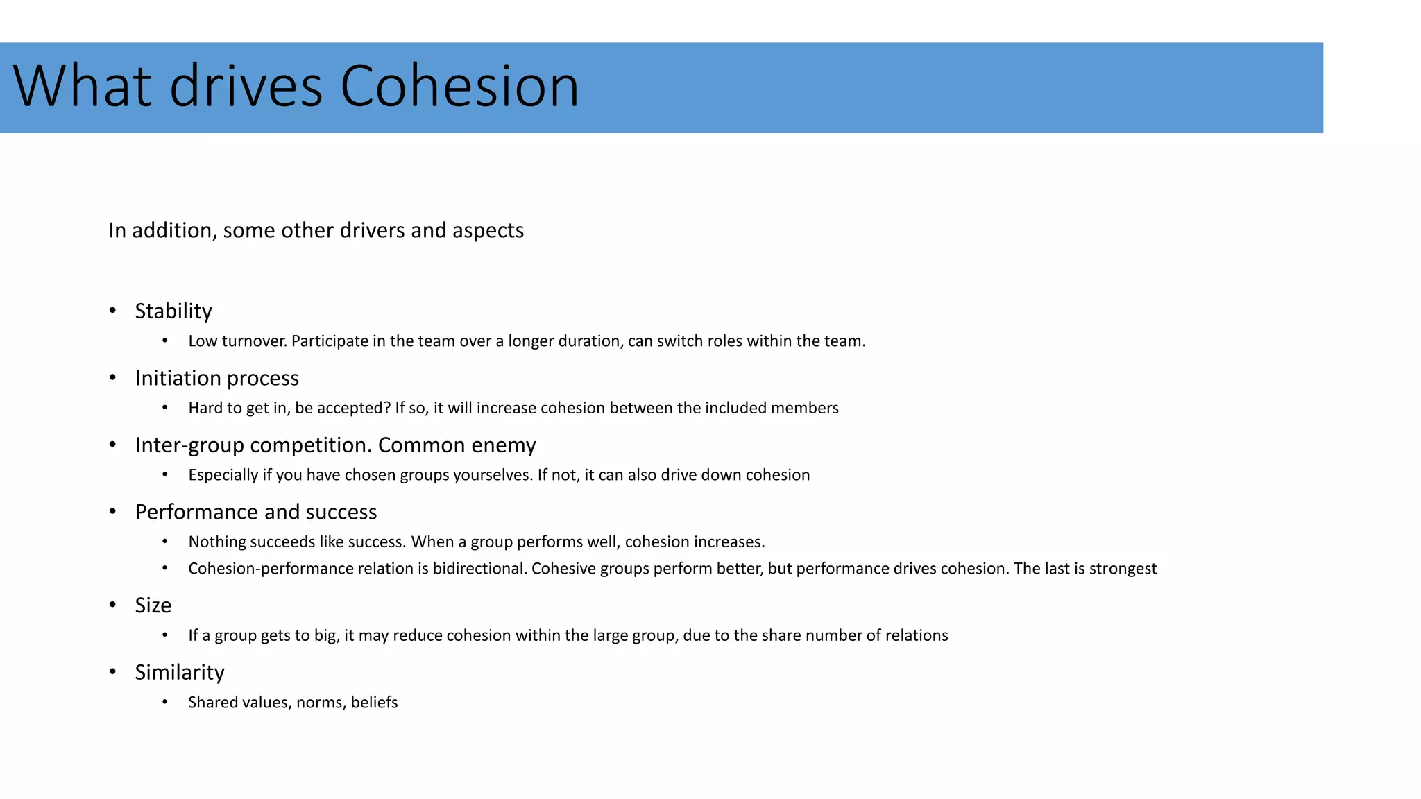 Group Cohesion - Summary | PPT