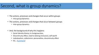 Group Cohesion - Summary | PPT