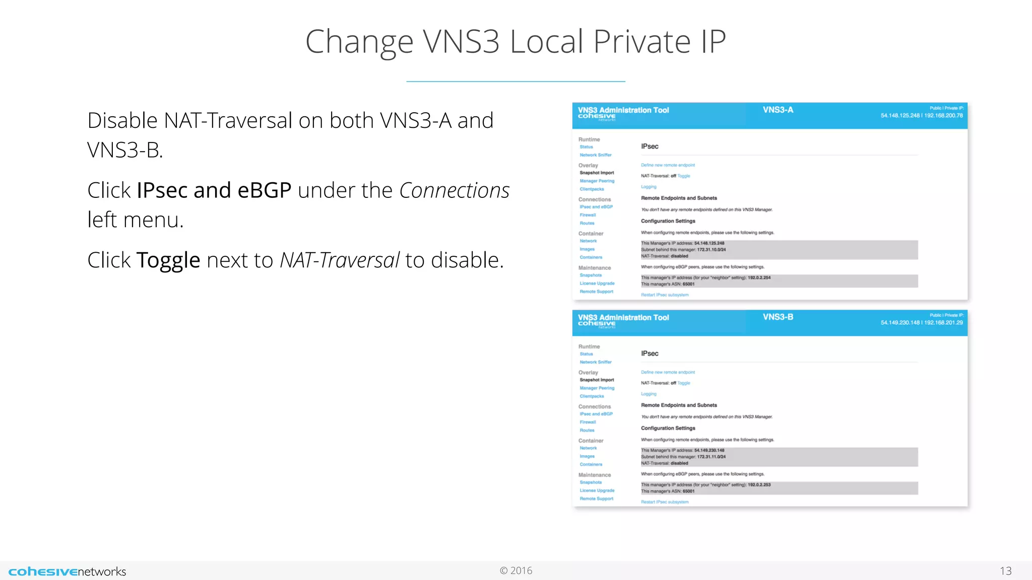 Cohesive Networks Support Docs: VNS3 Side by Side IPsec Tunnel Guide | PPT