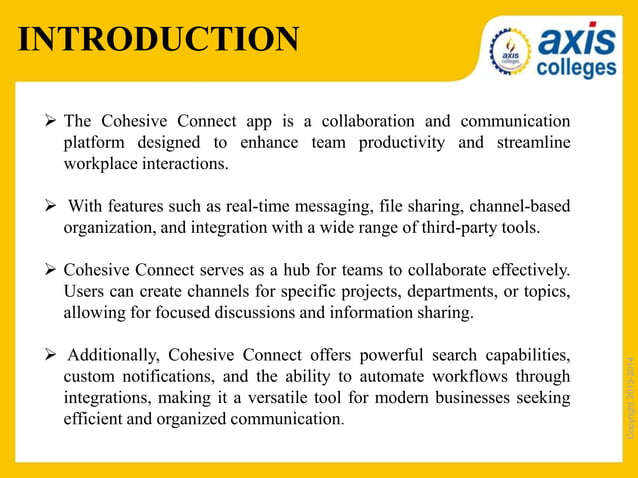 COHESIVE CONNECT.pptx for project final year | PPT