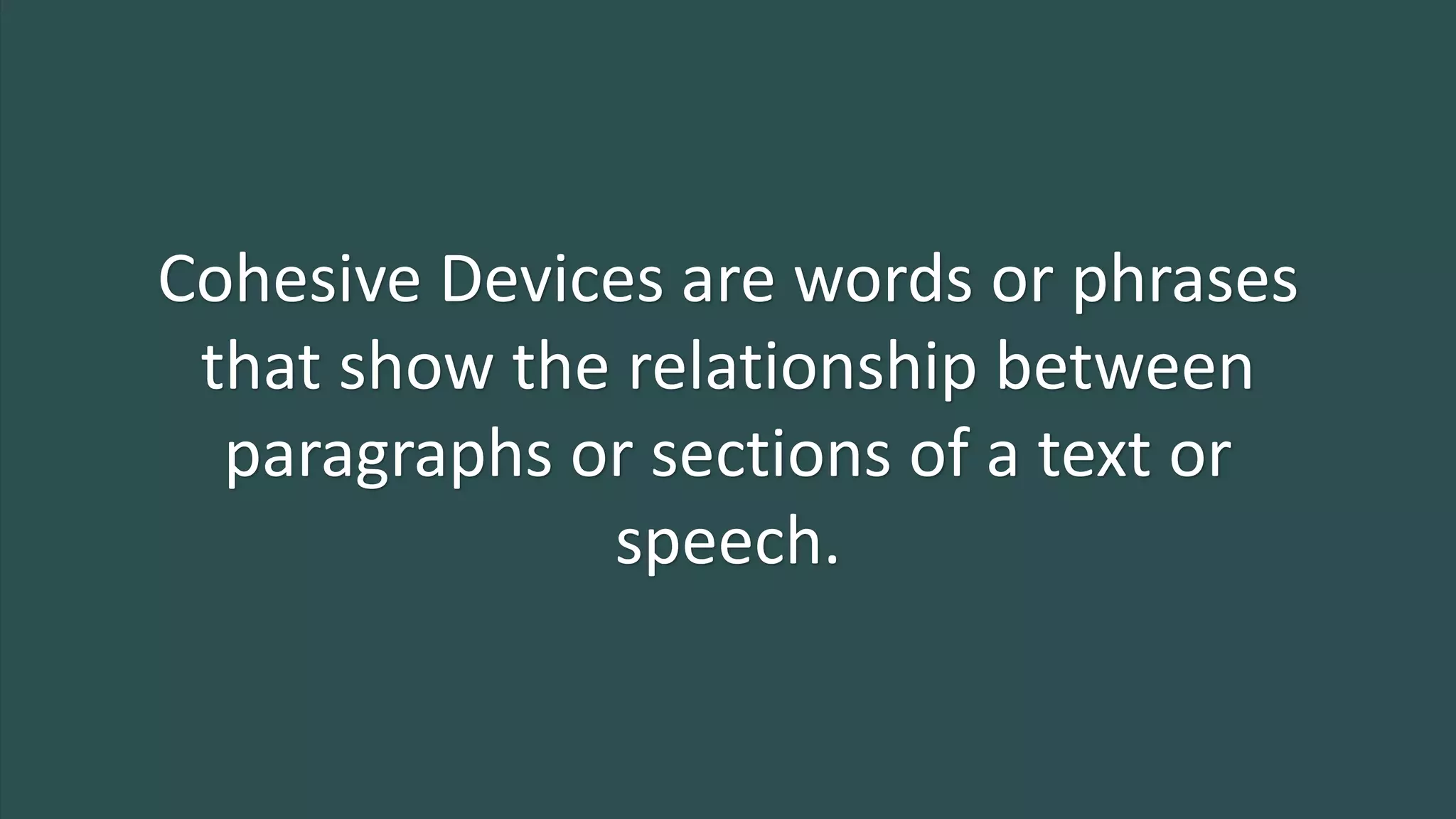 Cohesive devices | PPTX