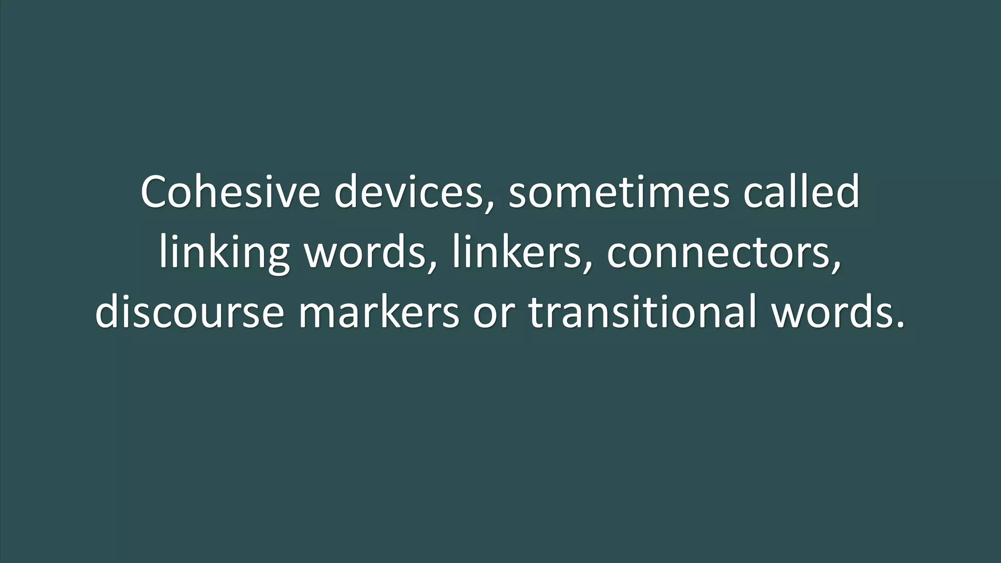 Cohesive devices | PPTX