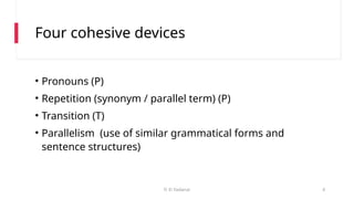 Cohesive devices for learners of English to be better at their writing ...