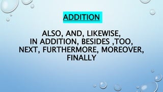 DIFFERENT COHESIVE DEVICES OR CONNECTORS | PPTX