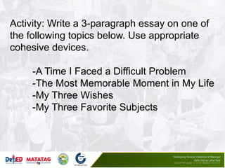 COHESIVE DEVICES PERFORMANCE TASK 9.pptx
