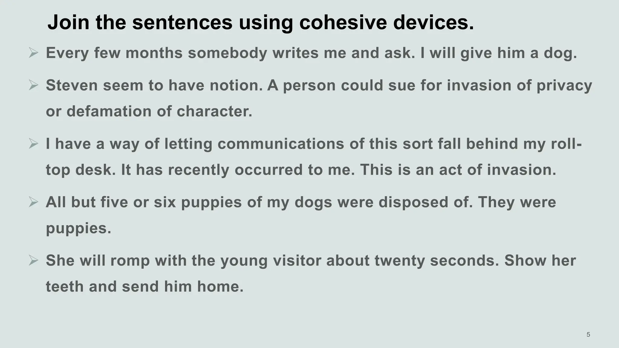 Cohesive Device Writing Exercise.pptx