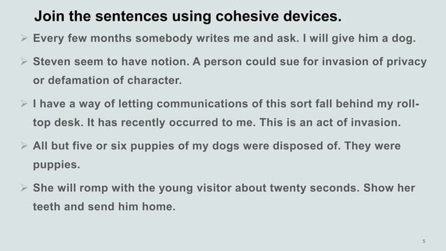 Cohesive Device Writing Exercise.pptx