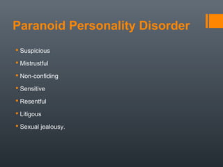 Personality disorders | PPT