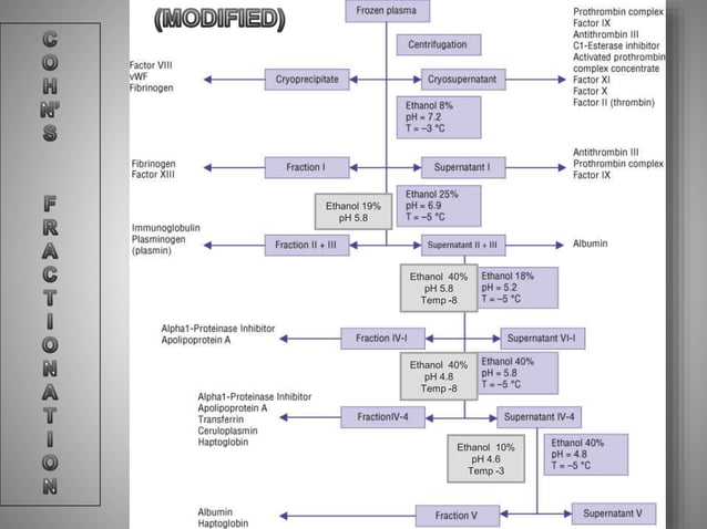 Cohn's fractionation | PPTX | Blood Disorders | Diseases and Conditions