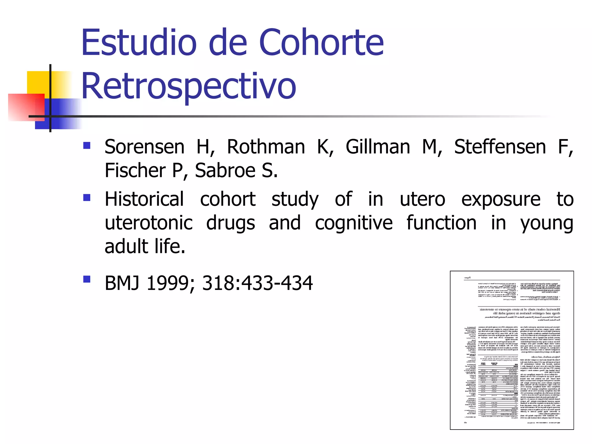 Cohortes Retrospectivos 1 | PPT