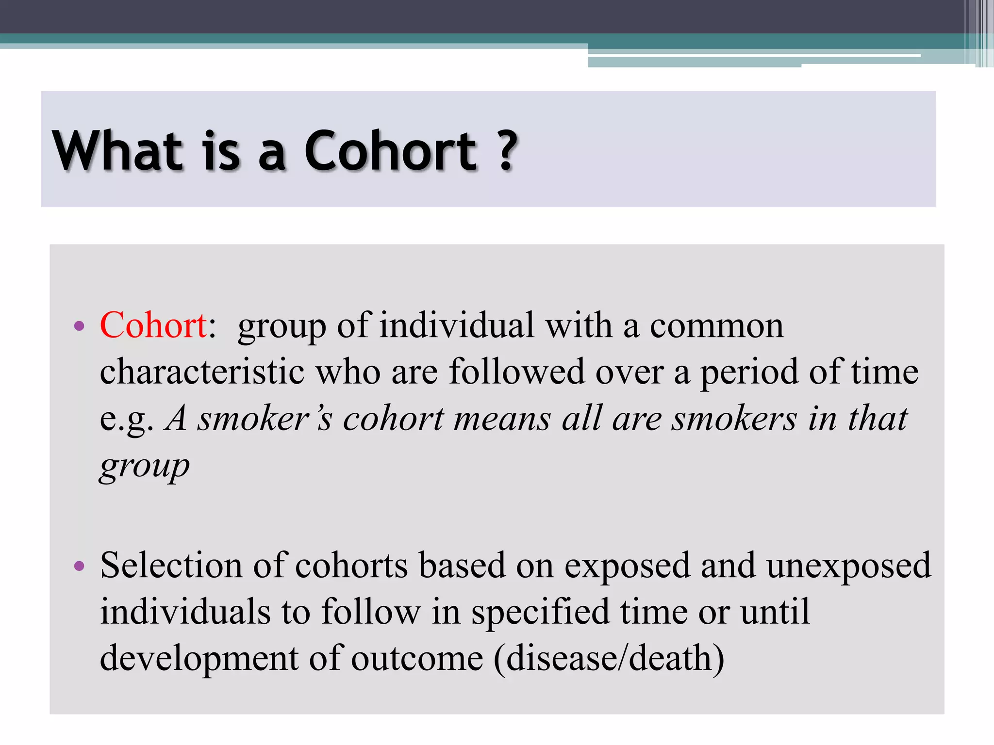 Cohort studies..NIKHNA JAYAN | PPTX