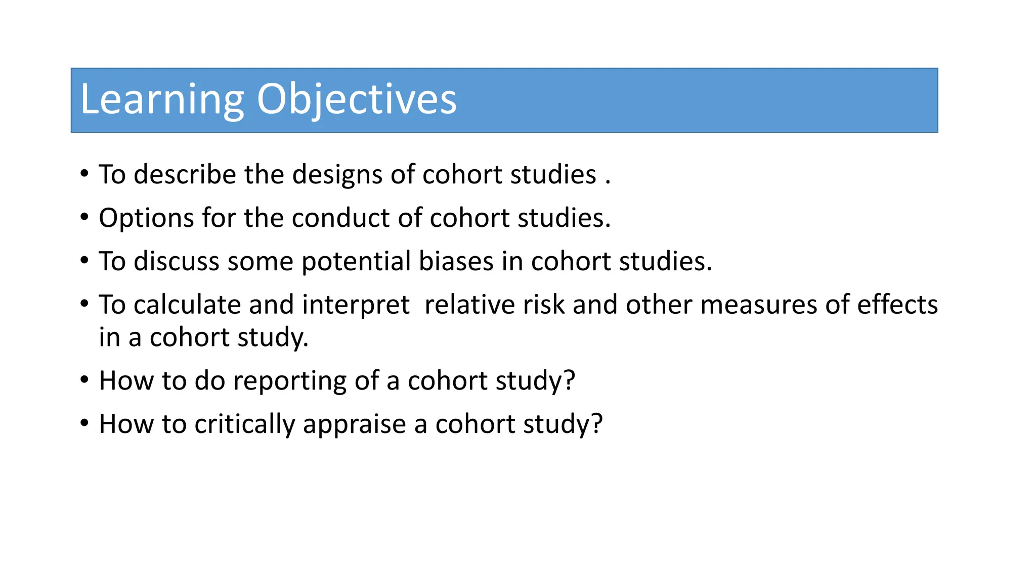 Research methodology: Cohort study design | PPTX