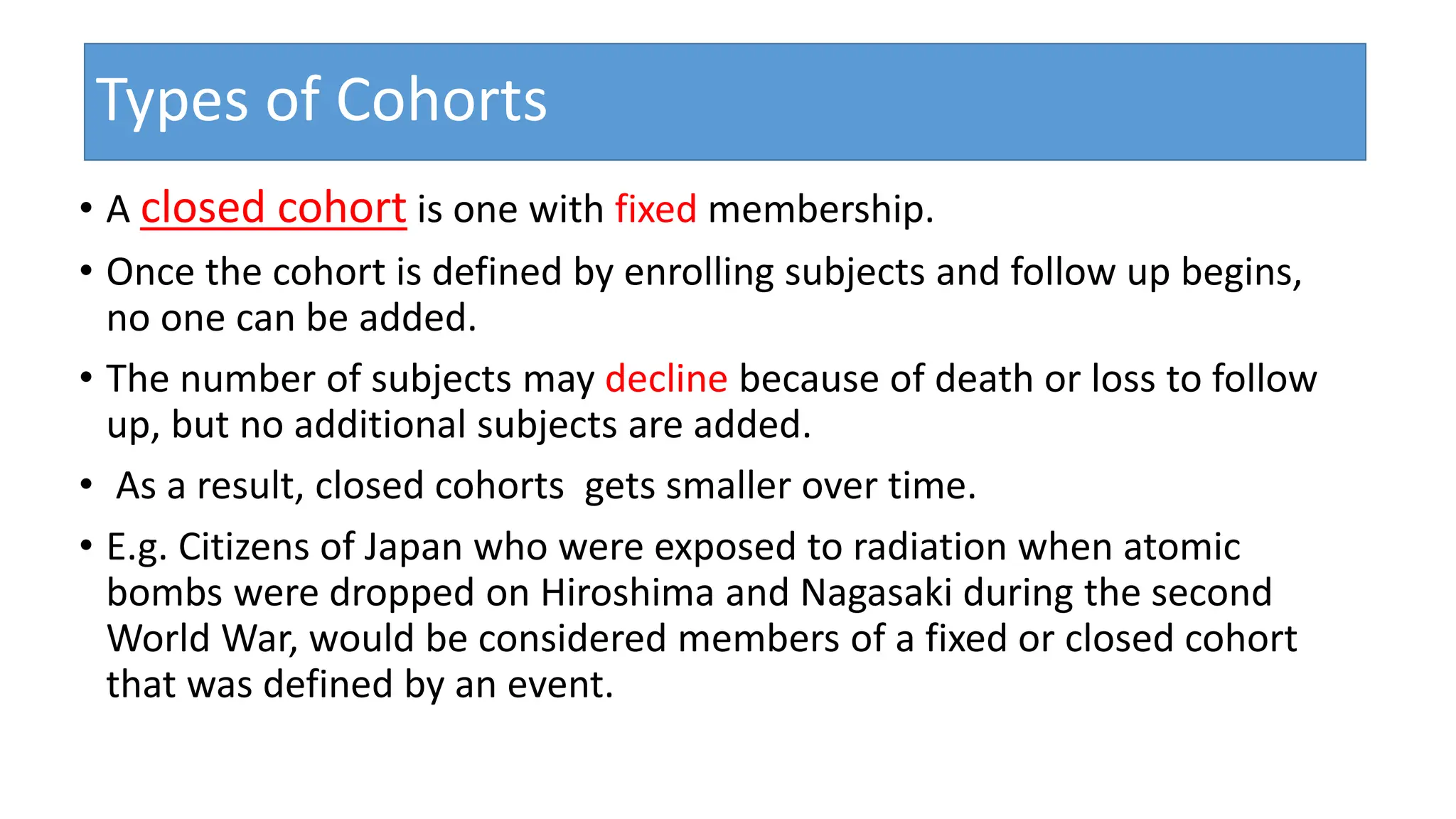 Research methodology: Cohort study design | PPTX