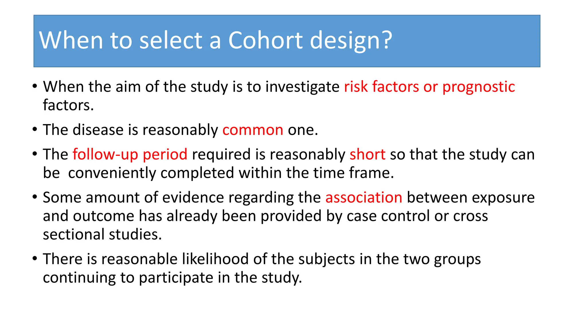 Research methodology: Cohort study design | PPTX
