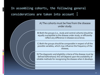 Cohort studies with example of classical cohort studies | PPTX