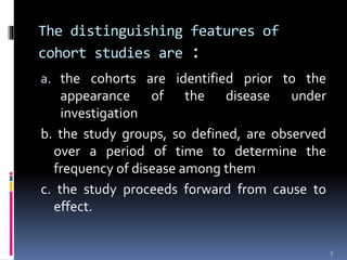 Cohort studies with example of classical cohort studies | PPTX