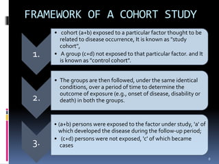 Cohort studies with example of classical cohort studies | PPTX