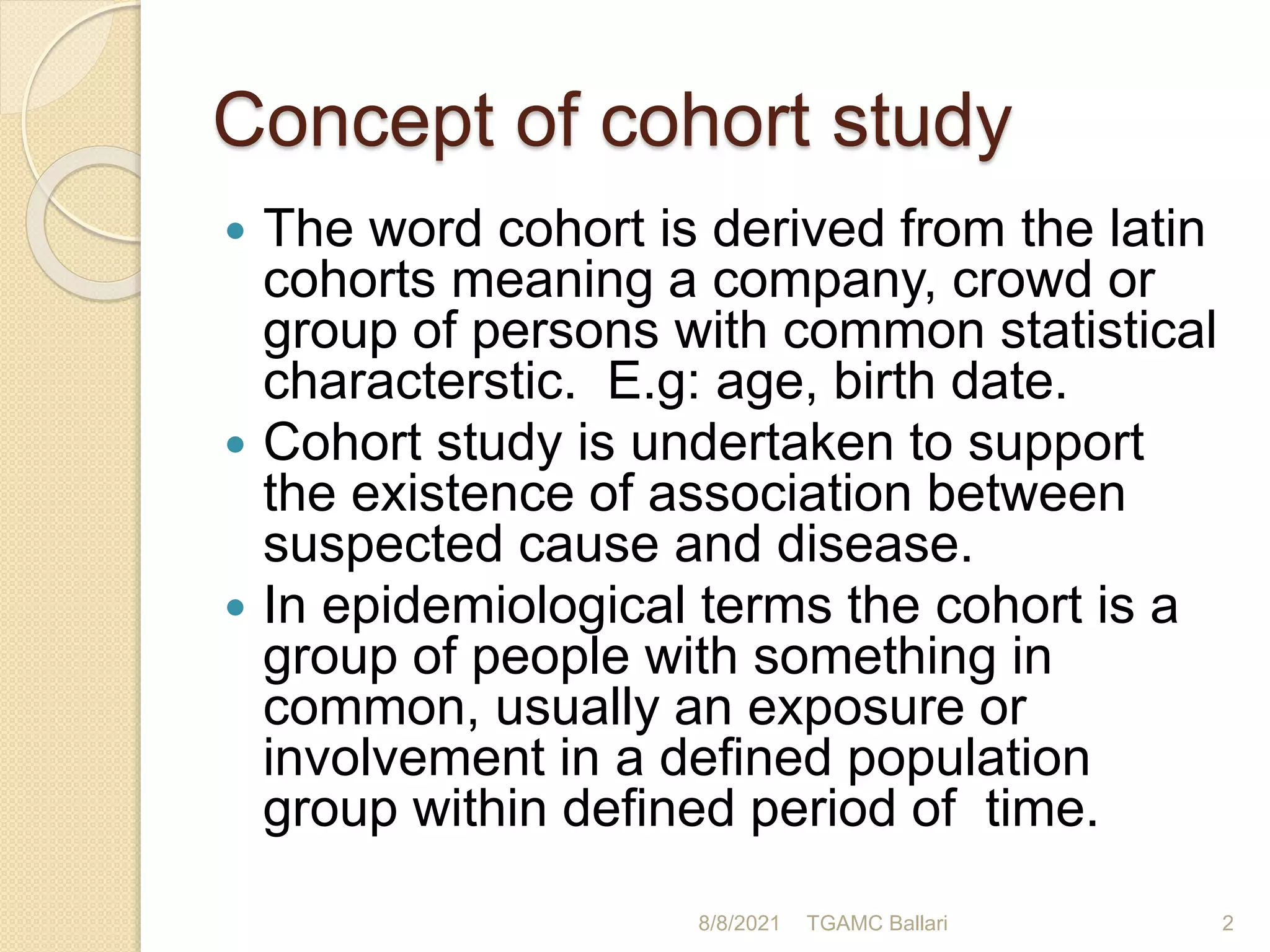 Cohort study | PPTX