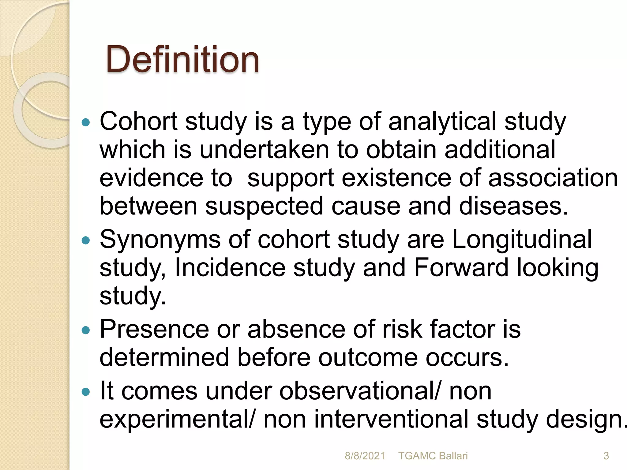 Cohort study | PPTX