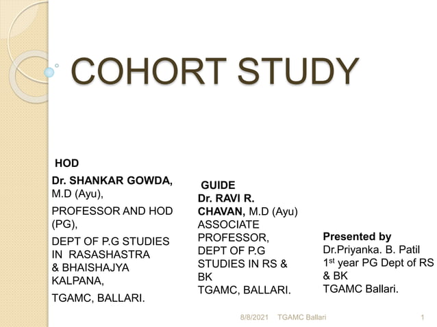 Cohort study | PPTX