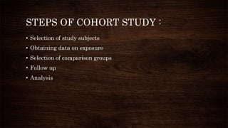 Cohort study and case control study | PPTX
