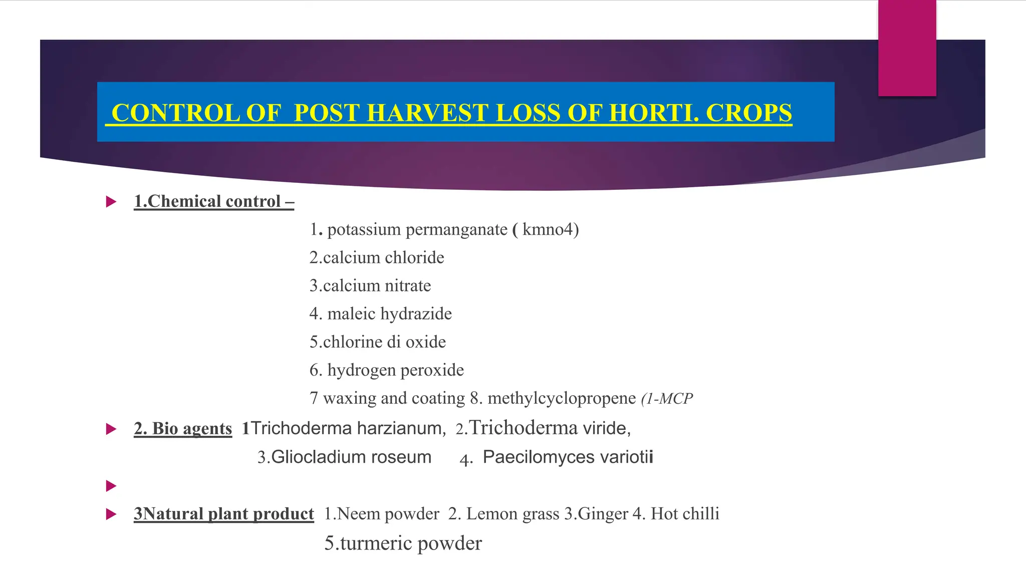 post harvest management of horticultural crops | PPTX