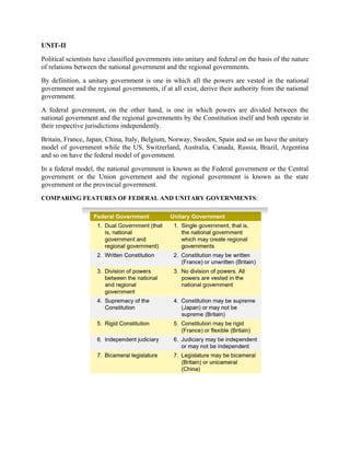 UNION GOVERNMENT AND ITS ADMINISTRATION: Structure of the Indian Union ...