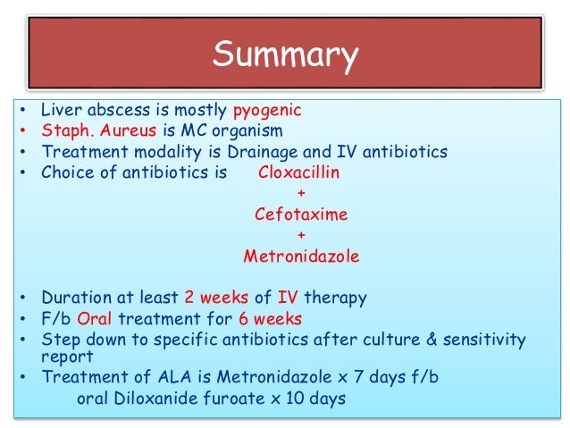 Antibiotics in liver abscess - Dr. Vishnu Biradar