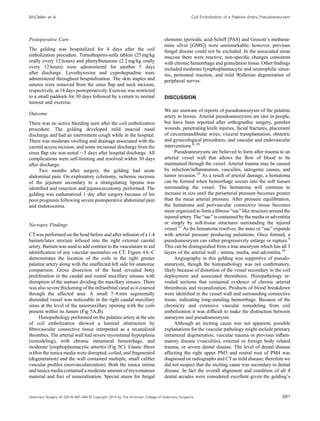 Coil embolization of a palatine artery pseudoaneurysm in a gelding | PDF