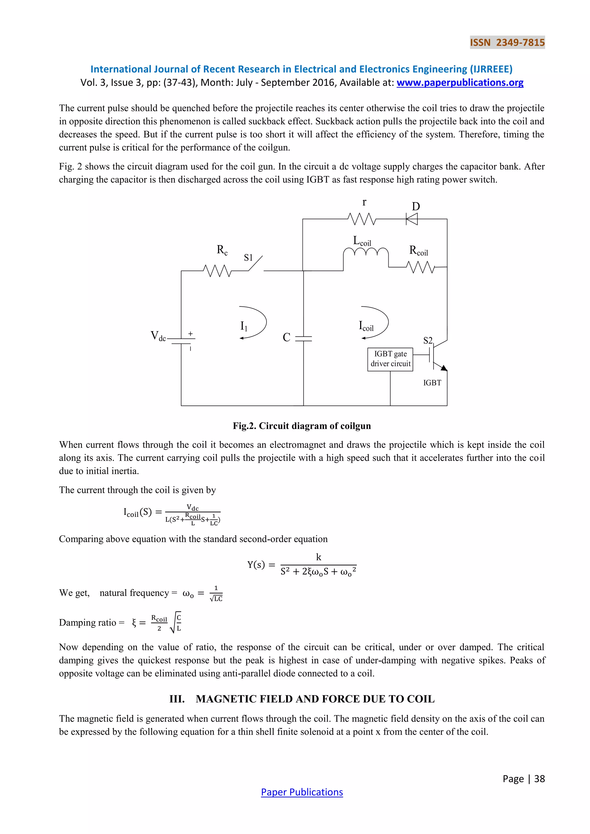 Coilgun: Simulation and Analysis | PDF