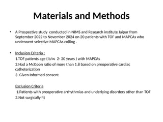 Coiling of Major Aortopulmonary Collateral Arteries (MAPCAs.pptx