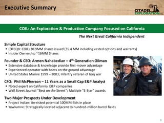 Citadel Exploration (COIL) investor presentation | PDF