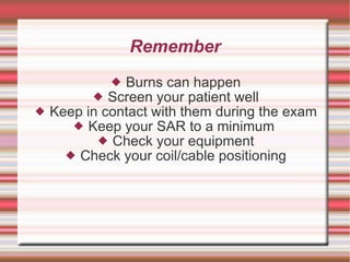 Coil Safe Positioning in MRI | PPT