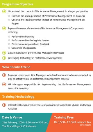 Workshop on Performance Management - Coimbatore e-brochure - feb 21 ...