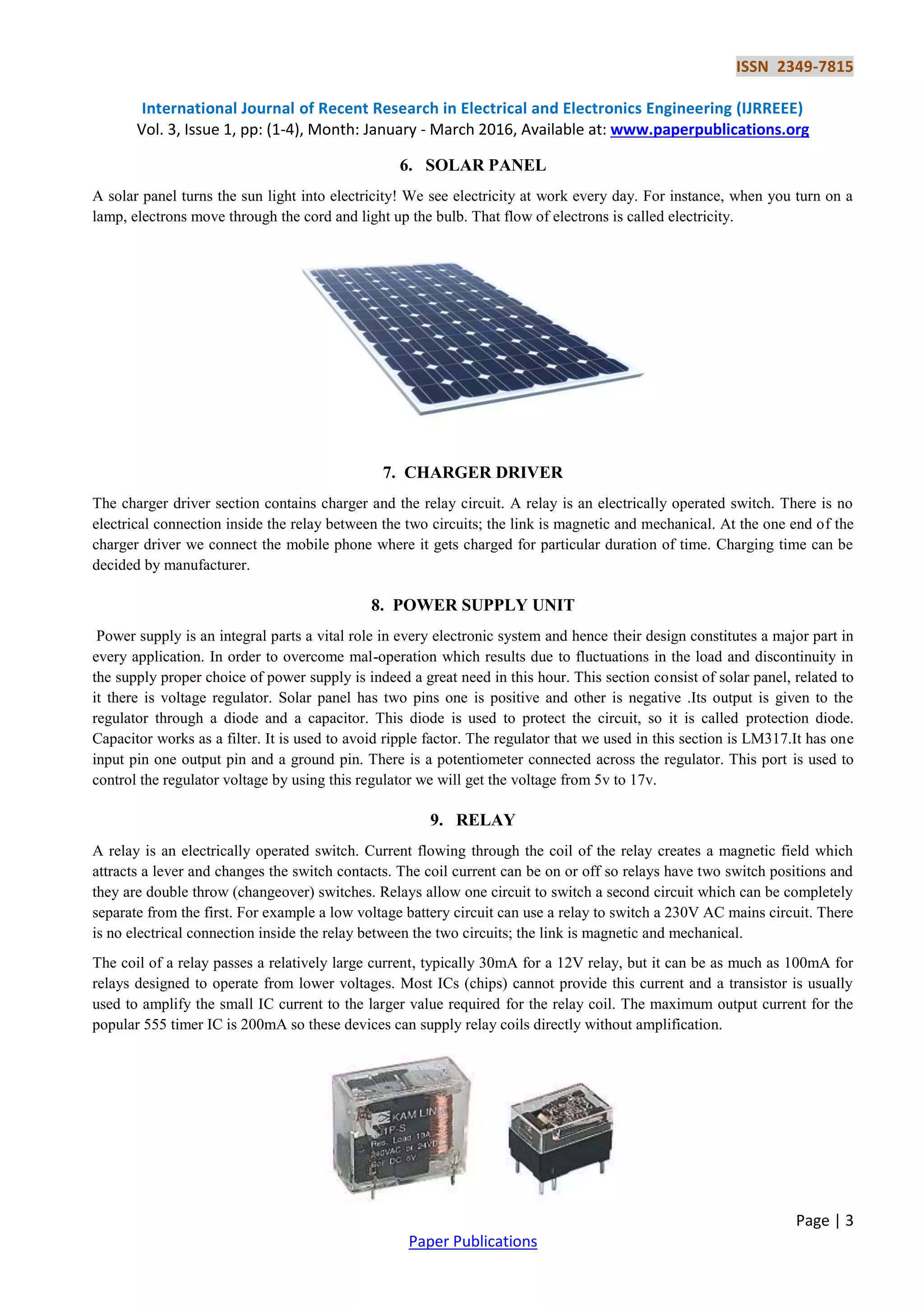 Coin-Based Mobile Battery Charger Using Solar Panel | PDF | Smartphones ...