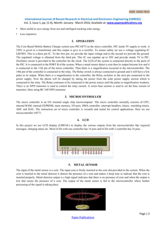 Coin-Based Mobile Battery Charger Using Solar Panel | PDF
