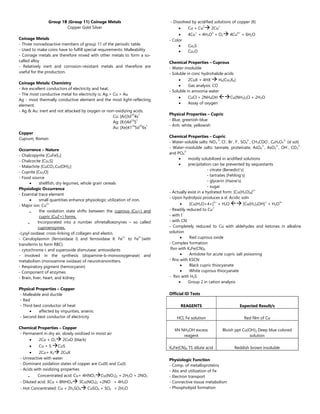 Coinage Metals | PDF