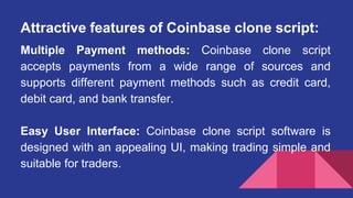 Launch Your Crypto Exchange with the Power of Coinbase Clone Script | PPT