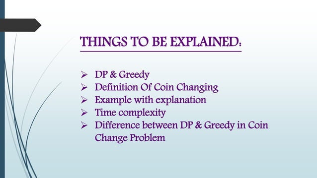 Coin change Problem (DP & GREEDY) | PPTX
